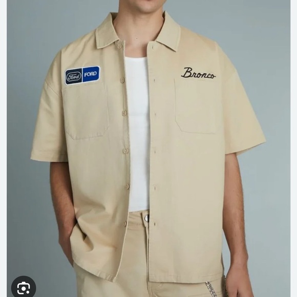 Forever 21 | Shirts | Forever 2 All Revved Up Ford Bronco Cream ...